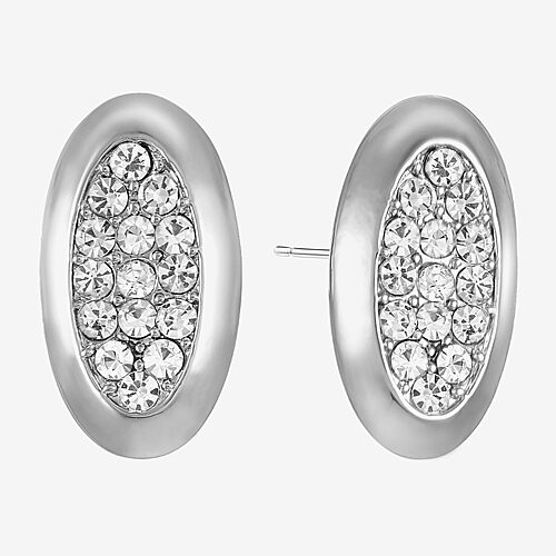 Click here for Liz Claiborne Pave Glass 25mm Oval Stud Earrings... prices
