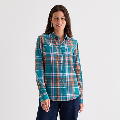 Click here for St. Johns Bay Womens Cuffed Long Sleeve Relaxed Fi... prices