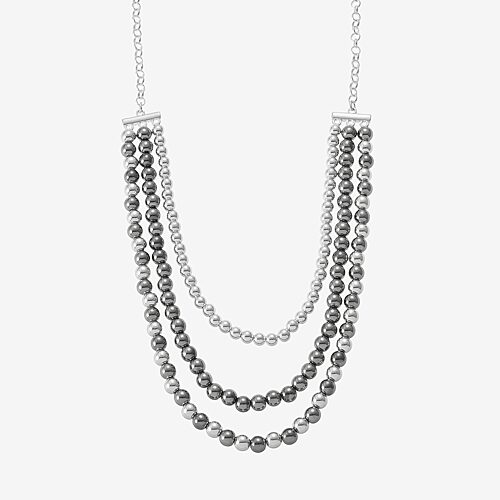 Click here for Liz Claiborne Two Tone Beaded Womens 18 Inch Colla... prices