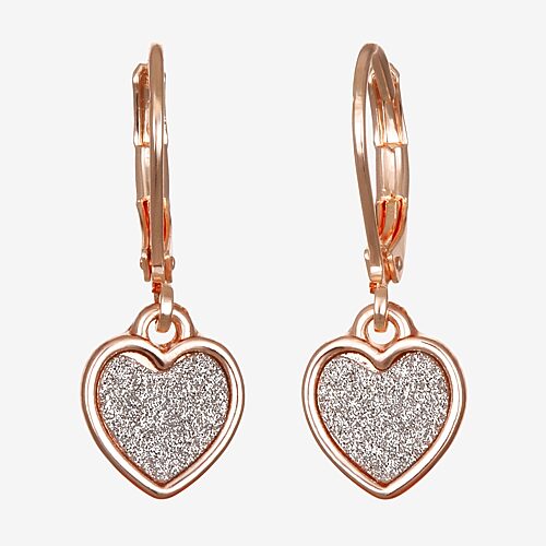 Click here for Bijoux Bar Delicates Womens Heart Drop Earrings  O... prices