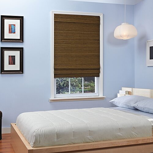 Click here for Natural Woven Bamboo Cordless Roman Shade  One Siz... prices