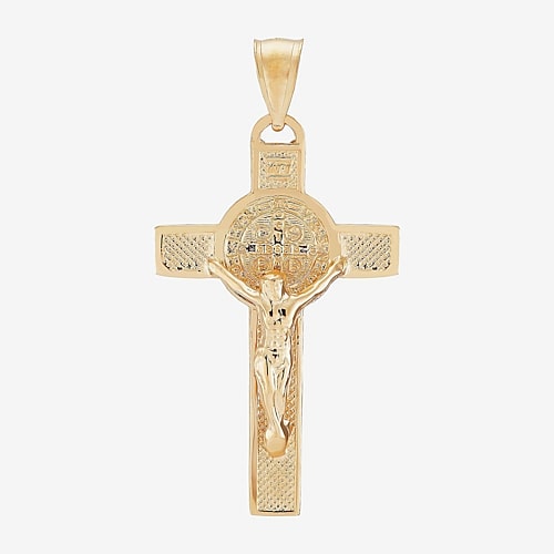 Click here for Crucifix Womens 14K Gold Cross Pendant  One Size prices