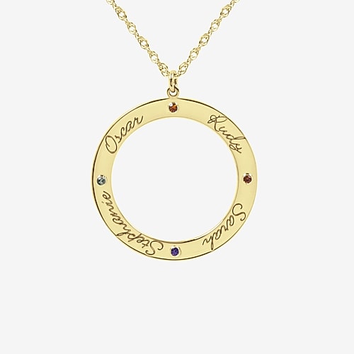 Click here for Personalized 14K Gold Over Silver Pendant Necklace... prices
