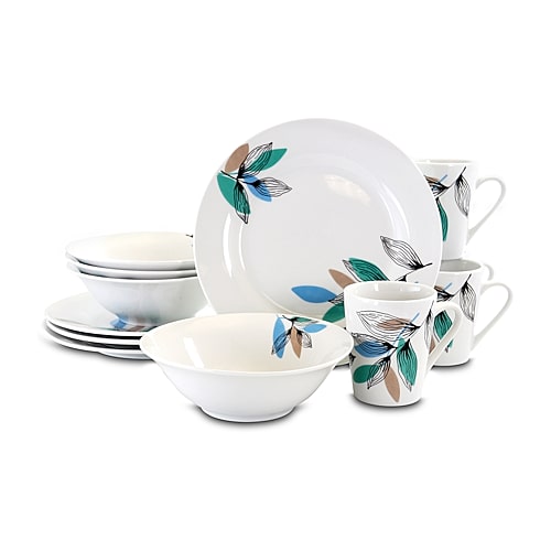 Click here for Gibson Vineyard Blue 12-pc. Fine Ceramic Dinnerwar... prices