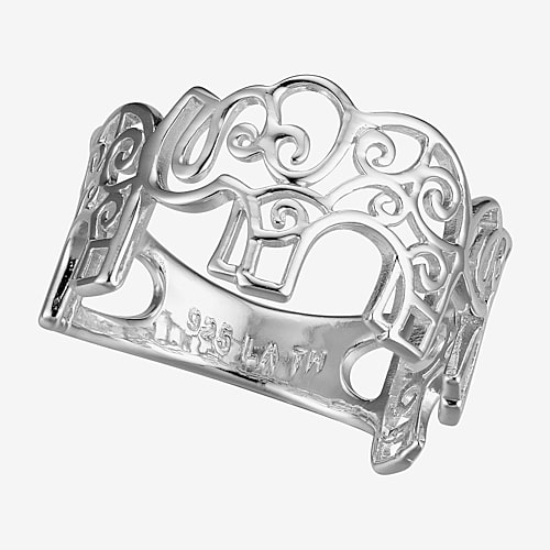 Click here for Footnotes Filigree Luck Elephant Womens 11M Sterli... prices