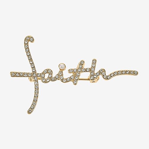 Click here for Monet Jewelry Gold Tone Faith Glass Pin  One Size... prices