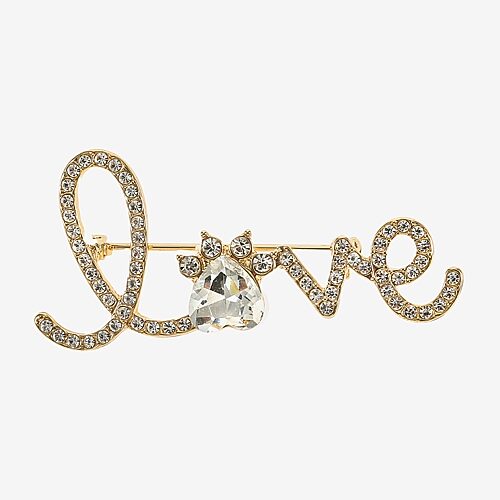 Click here for Monet Jewelry Gold Tone Love Paw Glass Pin  One Si... prices