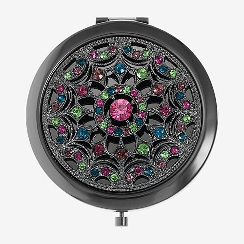 Click here for Monet Jewelry Grey Tone Multi Gray Compact Mirror... prices