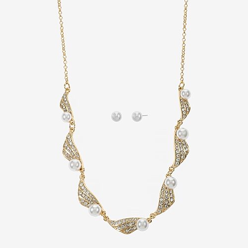 Click here for Monet Jewelry Gold Tone Collar Frontal Twist Neckl... prices