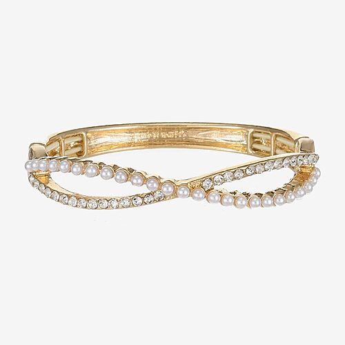 Click here for Monet Jewelry Gold Tone Twist Womens Glass Simulat... prices
