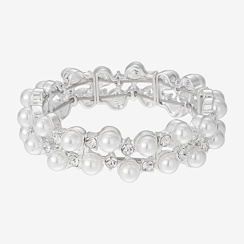 Click here for Monet Jewelry Timeless Silver Tone Womens Glass Si... prices