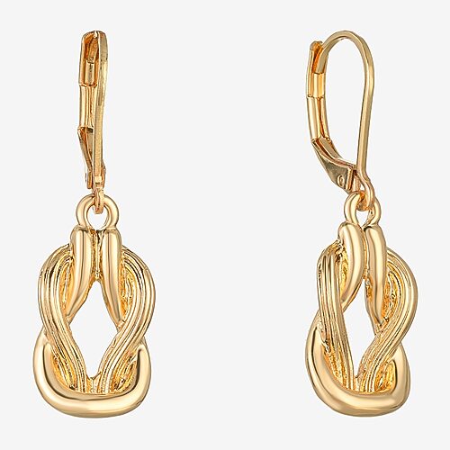 Click here for Monet Jewelry Gold Tone Womens Knot Drop Earrings... prices