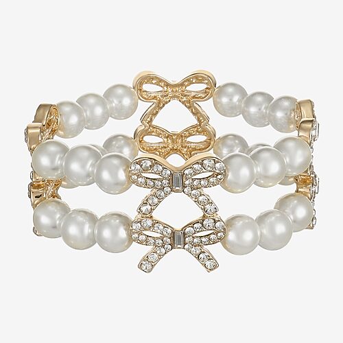 Click here for Monet Jewelry Gold Tone Womens Glass Simulated Pea... prices