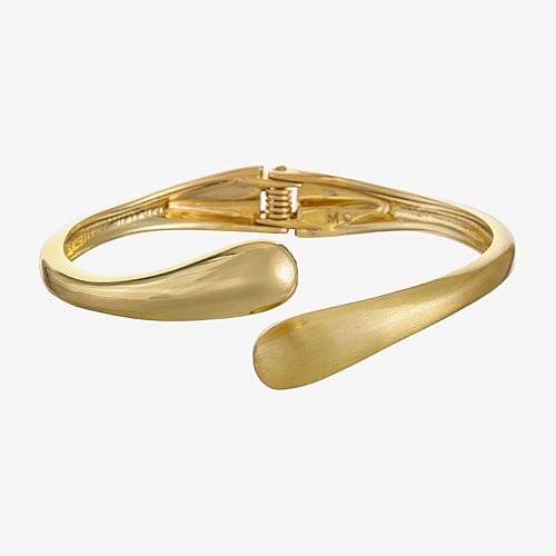 Click here for Monet Jewelry Gold Tone Hinge Womens Cuff Bracelet... prices