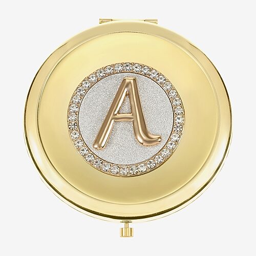 Click here for Monet Jewelry Initial Gold Tone Round Compact Mirr... prices