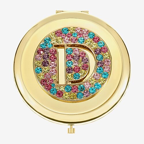 Click here for Monet Jewelry Initial Gold Tone Round Compact Mirr... prices