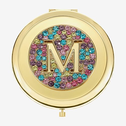 Click here for Monet Jewelry Initial Gold Tone Round Compact Mirr... prices