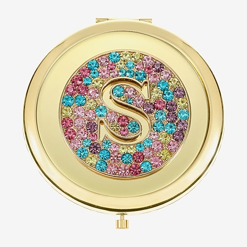 Click here for Monet Jewelry Initial Gold Tone Round Compact Mirr... prices