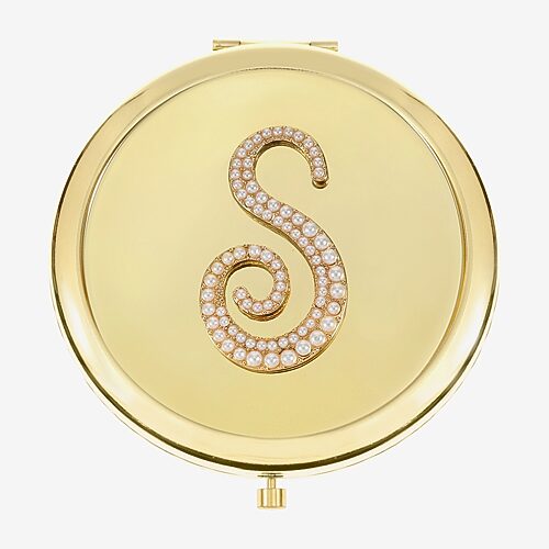 Click here for Monet Jewelry Initial Gold Tone Compact Mirror  On... prices