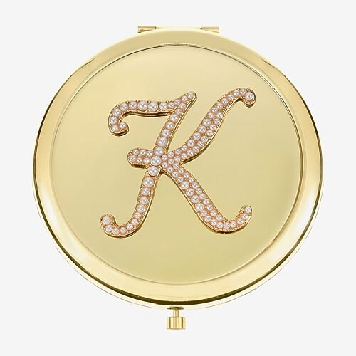 Click here for Monet Jewelry Initial Gold Tone Compact Mirror  On... prices