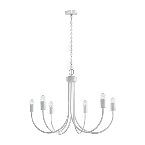 Click here for 510 Design Ellie 6 Light Chandelier  One Size  Whi... prices