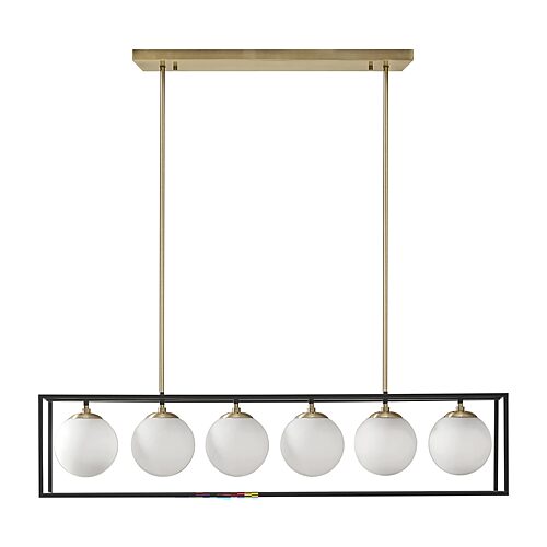 Click here for INK+IVY Helena 6-Light Frosted Glass Globe Linear... prices