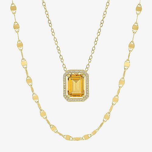 Click here for 2-pc.Birthstone Necklace Set in Sterling Silver  O... prices