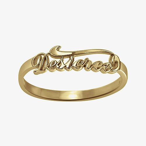 Click here for Personalized Script Name Ring  10  Yellow prices