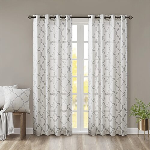 Click here for Madison Park Westmont Fretwork Print Grommet Top L... prices