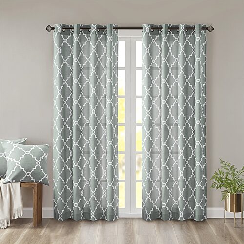 Click here for Madison Park Westmont Fretwork Print Grommet Top L... prices