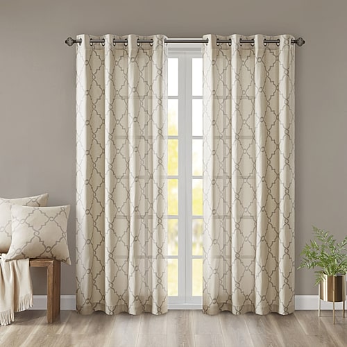Click here for Madison Park Westmont Fretwork Print Grommet Top L... prices
