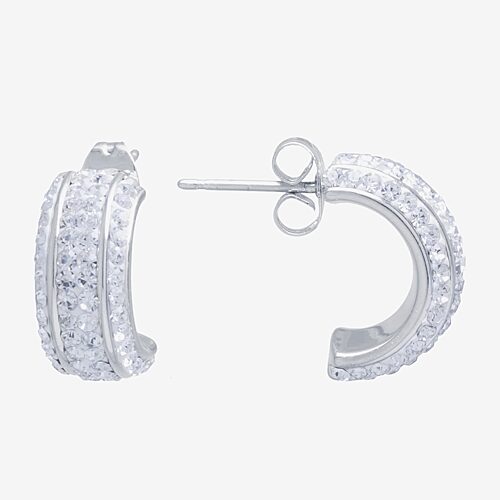 Click here for Sparkle Allure Womens Crystal 9.2mm Hoop Earrings... prices