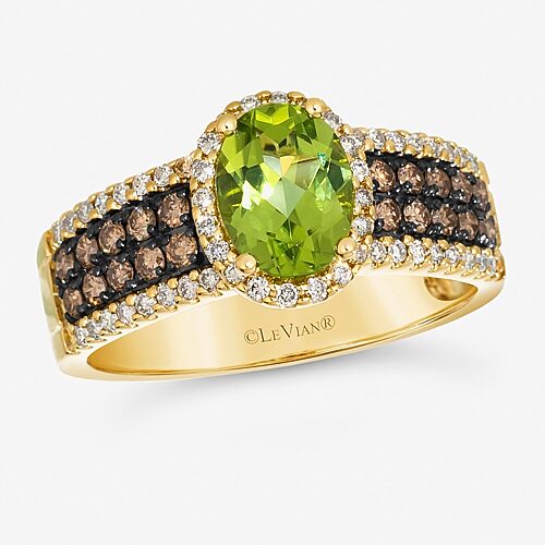 Click here for Le Vian Ring featuring 1 1/6 cts. Green Apple Peri... prices