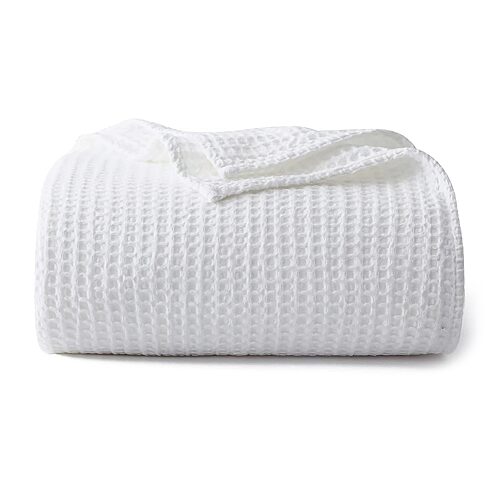 Click here for Color Sense 100 Cotton Waffle Blanket Set  One Siz... prices