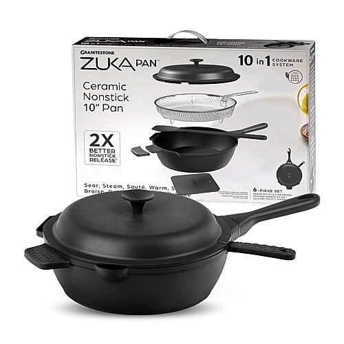 Click here for Zuka Everyday Pan 3.25 Qt. Ceramic 10 in 1 Nonstic... prices