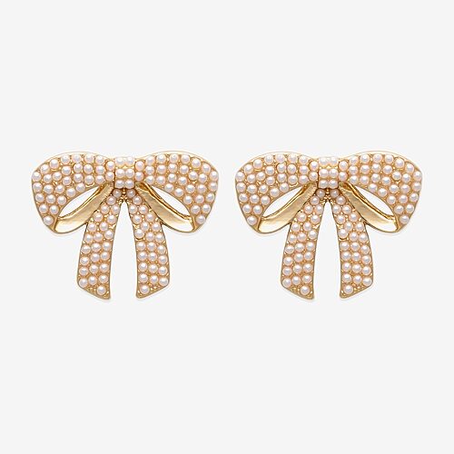 Click here for Bijoux Bar Gold Tone Womens White Simulated Pearl... prices
