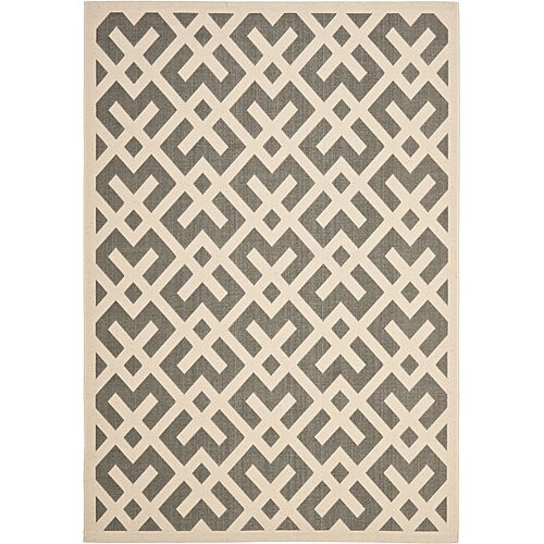 Safavieh Courtyard Collection Darrin Geometric Indoor/Outdoor Area Rug  One Size  Gray