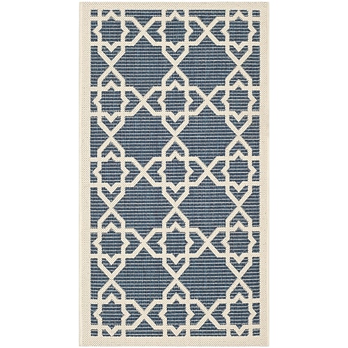 Click here for Safavieh Courtyard CY6032 Navy and Beige 53 x 77 S... prices