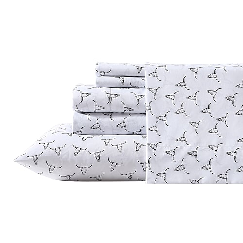 Click here for Wrangler Steer Skulls Microfiber Sheet Set prices