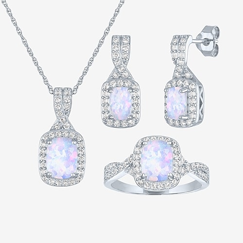 Click here for Gemstone Sterling Silver 3-pc. Jewelry Set  7  Opa... prices