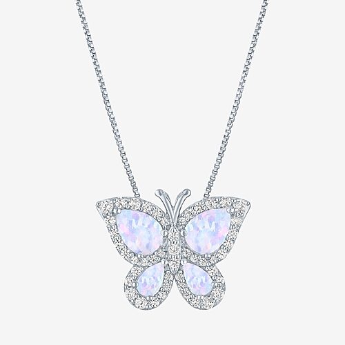 Click here for Womens Lab Created White Opal Sterling Silver Butt... prices