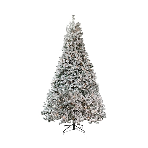 Click here for Northlight Flocked Medium 6 1/2 Foot Pre-Lit Pine... prices