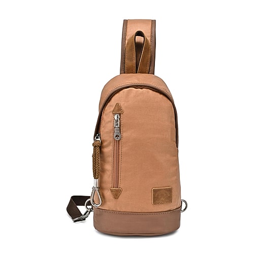 Click here for Tsd Brand Urban Light Coated Canvas Sling Bag - Kh... prices