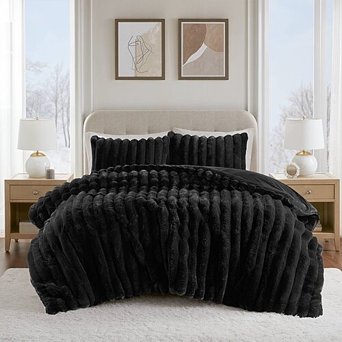 Click here for Madison Park Jasmine Faux Fur Reverse to Velvet 3-... prices