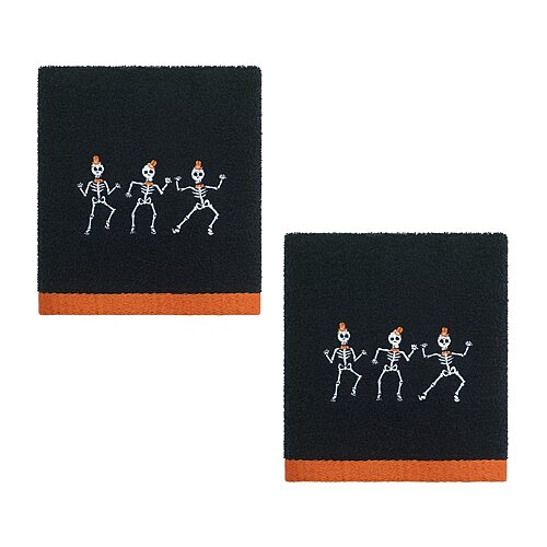 Click here for Avanti Skeletons Halloween 2pk. Embroidered Hand T... prices
