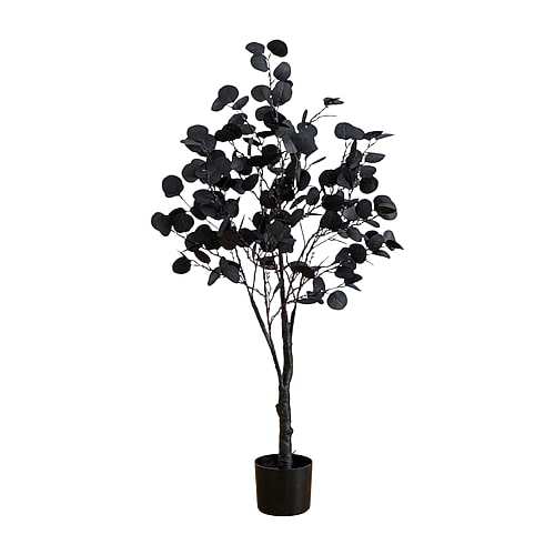 Click here for Nearly Natural 4ft Pre-Lit Black Eucalyptus Lighte... prices