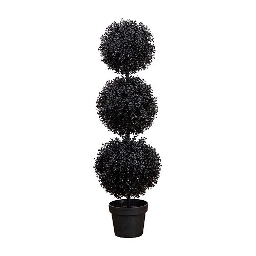 Click here for Nearly Natural 3ft Uv Black Boxwood Topiary In/Out... prices