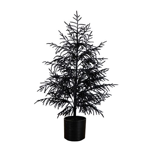Click here for Nearly Natural 4ft Halloween Black Pine Christmas... prices