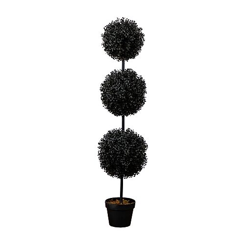 Click here for Nearly Natural Halloween Black Boxwood Indoor Outd... prices