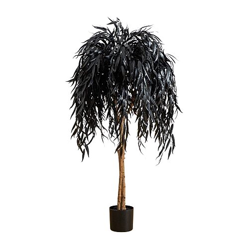 Click here for Nearly Natural 4ft Halloween Black Willow Indoor A... prices